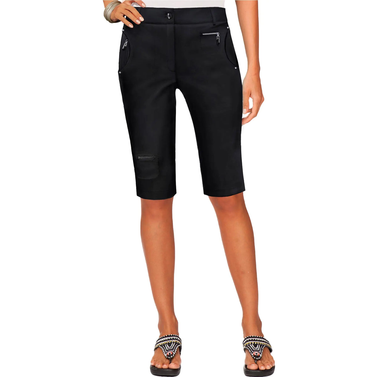 Jamie Sadock- 24.5" Airwear Knee Capri Jet/Black (Style#: 41326) - For