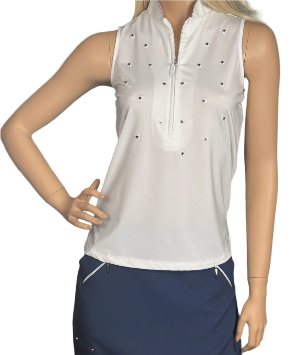 Jamie Sadock- Sleeveless Stars Top White (Style#: 42237) - For the