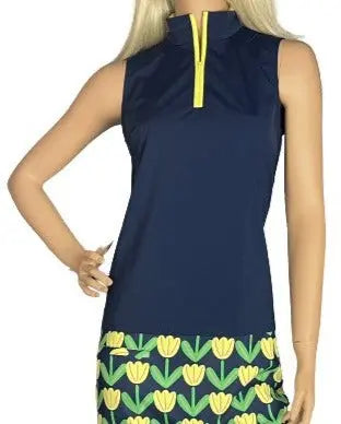 Melly M- Delray Navy/Lemon Top - For the Love of Golf Naples